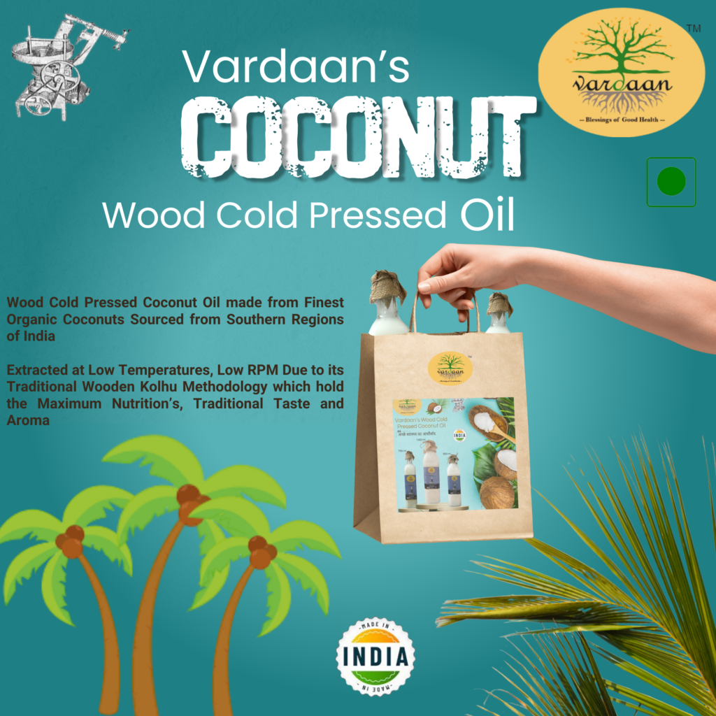 Wood Cold Pressed Coconut Oil - Vardaan Foods